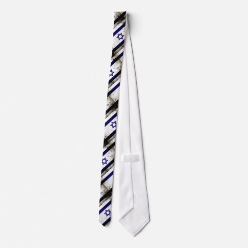 Black Grunge Israel Flag Neck Tie | Zazzle