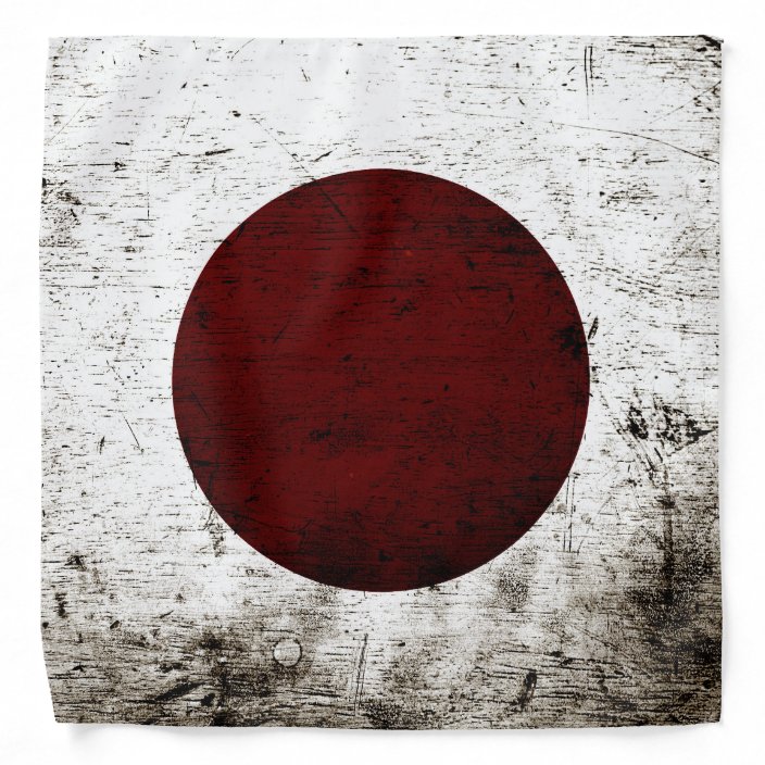 Black Grunge Japan Flag Bandana | Zazzle.com
