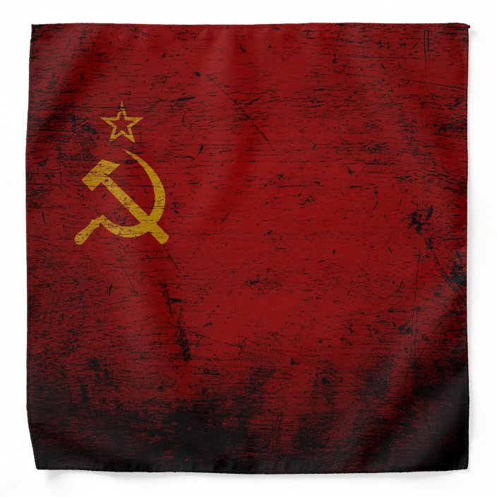 Black Grunge Soviet Union Flag Bandana | Zazzle.com