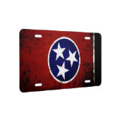 Black Grunge Tennessee State Flag License Plate | Zazzle