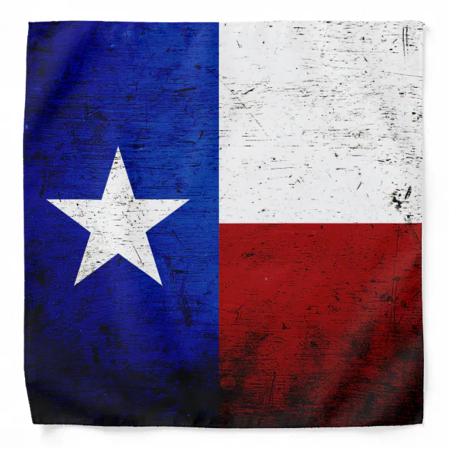 Black Grunge Texas State Flag Bandana | Zazzle