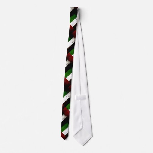 Black Grunge United Arab Emirates Flag Tie | Zazzle