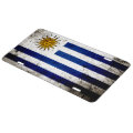 Black Grunge Uruguay Flag License Plate | Zazzle