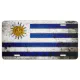 Black Grunge Uruguay Flag License Plate | Zazzle