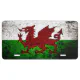 Black Grunge Wales Flag License Plate | Zazzle