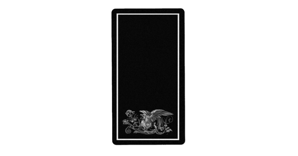 Black Gryphon Apothecary Label | Zazzle