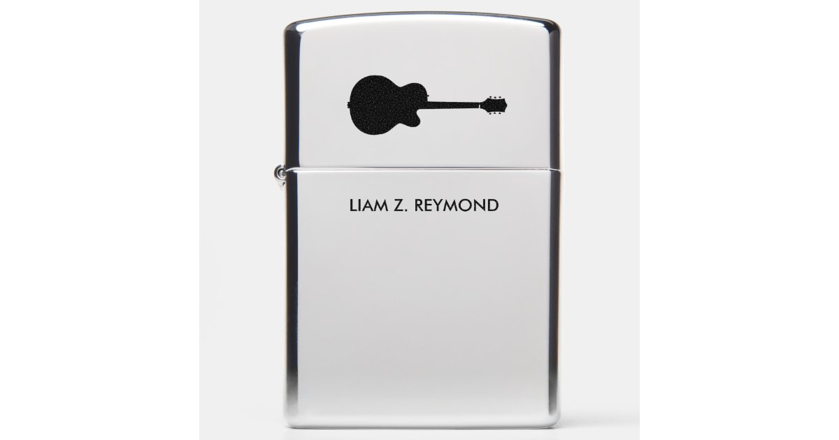 Black Guitar Zippo Lighter | Zazzle