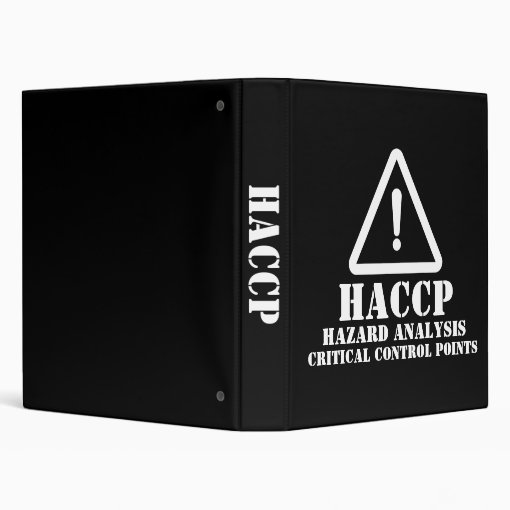 Black HACCP Hazard Analysis 3 Ring Binder | Zazzle