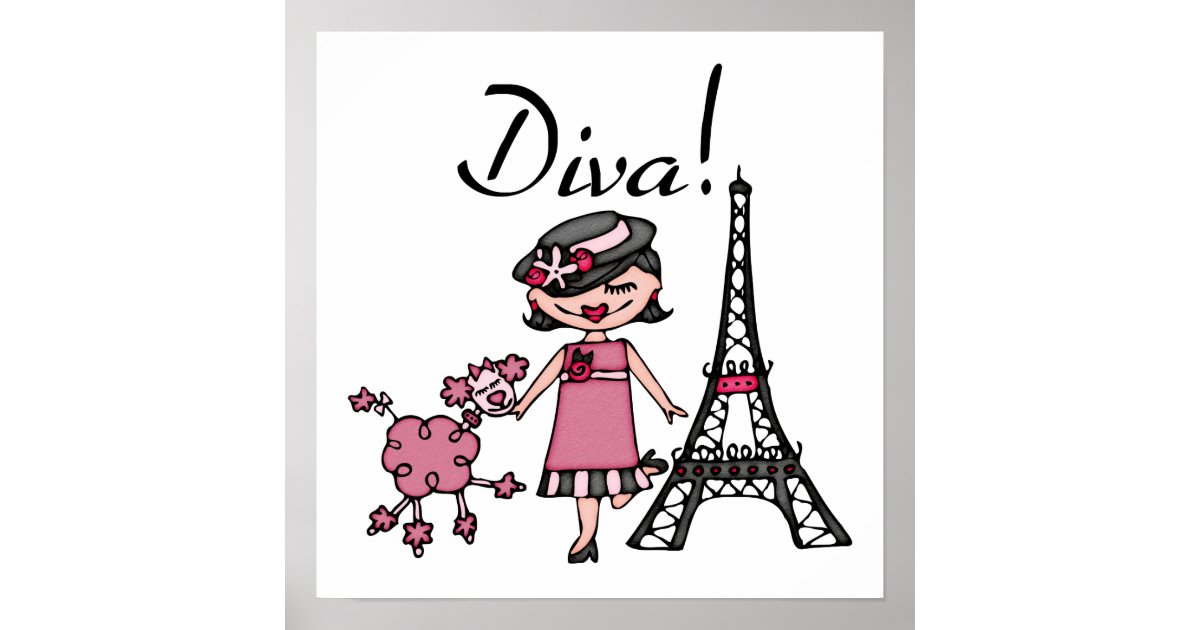 Black Hair Diva Poster | Zazzle