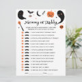 Black Halloween Baby Shower Guess Who Game Card | Zazzle