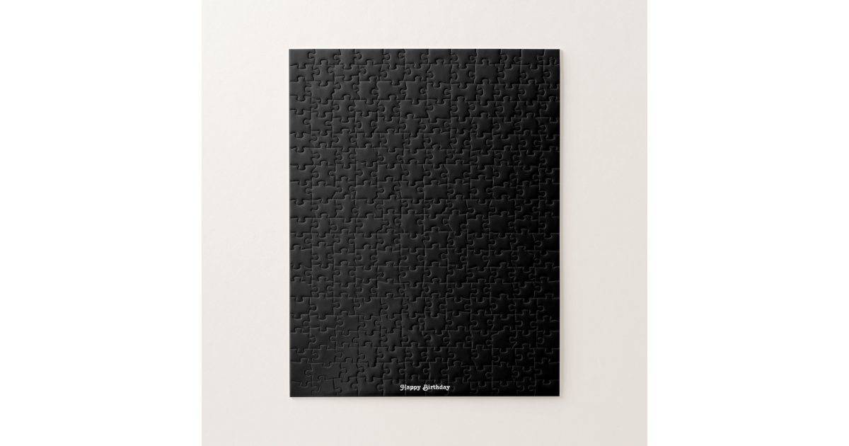 Black Happy Birthday Frustrating Jigsaw Puzzle | Zazzle