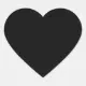 Black heart stickers - solid color | Zazzle