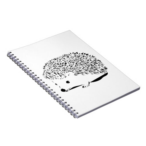 Black hedgehog notebook | Zazzle