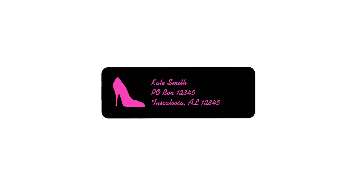 Black Heel Label | Zazzle