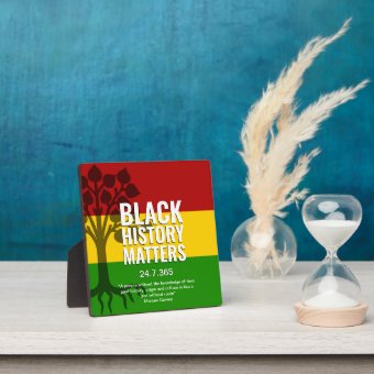 Black History Marcus Garvey Quote BHM Plaque | Zazzle