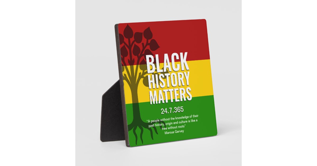 Black History Marcus Garvey Quote BHM Plaque | Zazzle