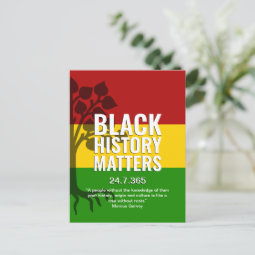 Black History Marcus Garvey Quote BHM Postcard | Zazzle
