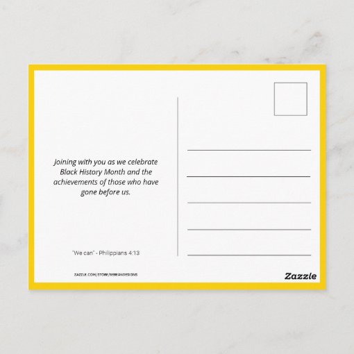 Black History Marcus Garvey Quote BHM Postcard | Zazzle