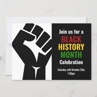BLACK HISTORY MONTH Celebration BHM Event Invitation | Zazzle