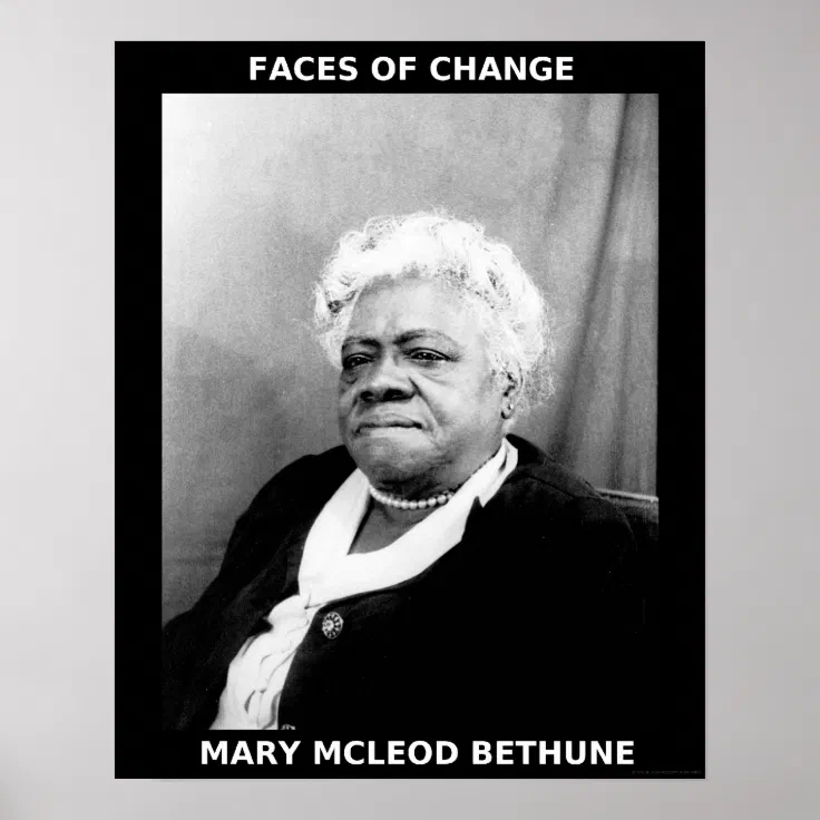 Black History Month Heroes - Mary McLeod Bethune Poster | Zazzle