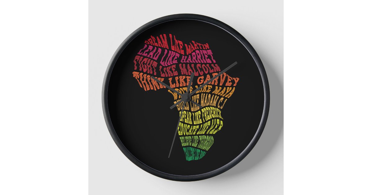 Black History Month Leaders Black History Month Clock | Zazzle
