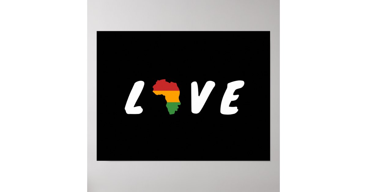 black history month love poster | Zazzle