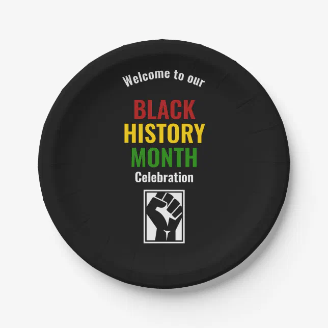 BLACK HISTORY MONTH Welcome Celebration Paper Plates | Zazzle