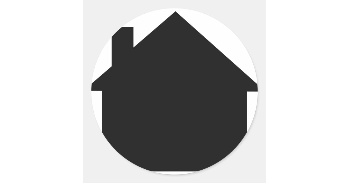 black house icon classic round sticker | Zazzle