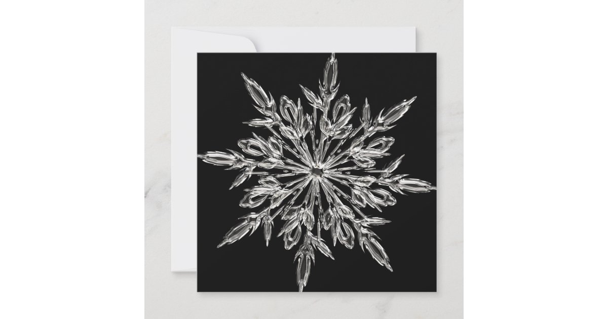Black Ice Crystal Card | Zazzle