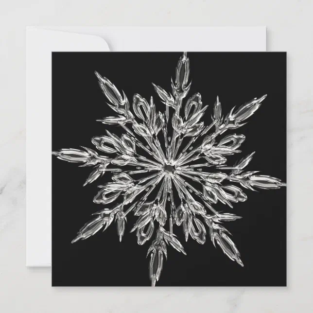 Black Ice Crystal Card | Zazzle