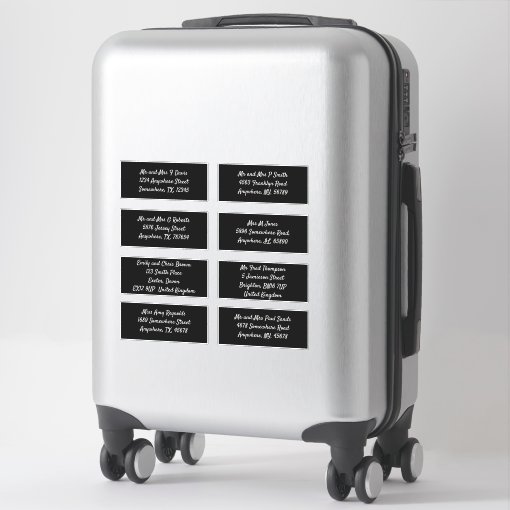 Black Individual Recipient Name Address Shipping Sticker | Zazzle