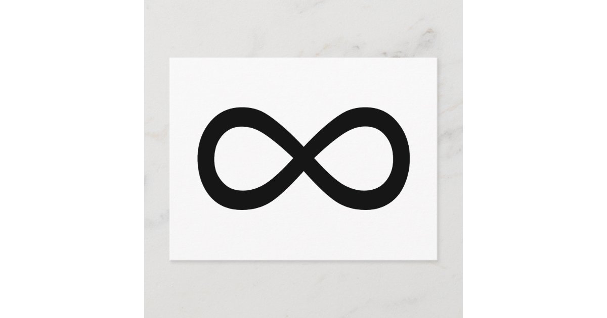 Black Infinity Symbol Postcard | Zazzle