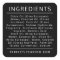 Black ingredient list product label | Zazzle