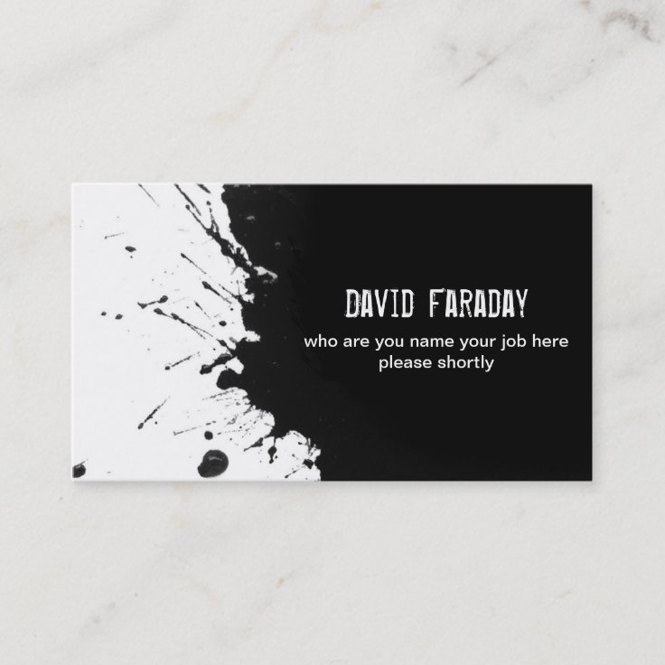 black ink business card | Zazzle