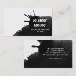 black ink business card | Zazzle