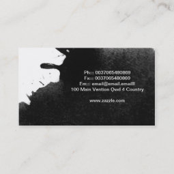 black ink business card | Zazzle