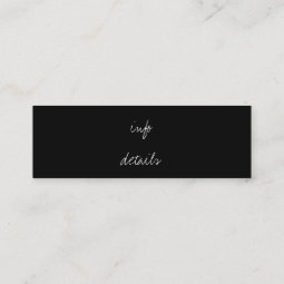 black instagram mini business card | Zazzle