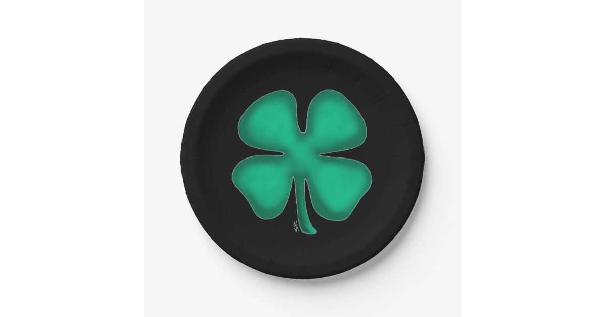 Black Irish paper plates | Zazzle