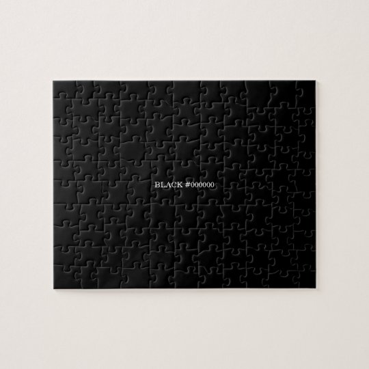 black jigsaw puzzle | Zazzle.com