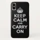Black Keep Calm and Carry On Case-Mate Case | Zazzle