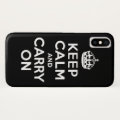 Black Keep Calm and Carry On Case-Mate Case | Zazzle