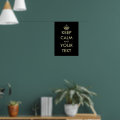 Black keep calm poster template | Customizable | Zazzle