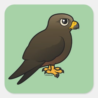 Cute Black Kite by Birdorable