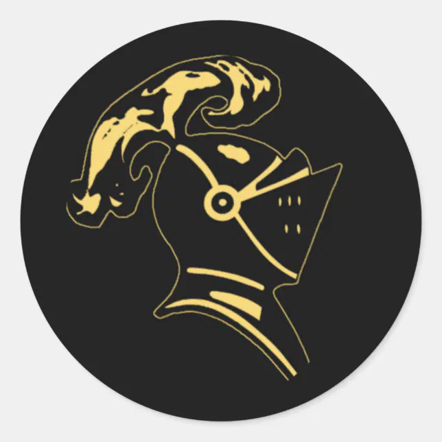 Black Knight -Sticker Classic Round Sticker | Zazzle