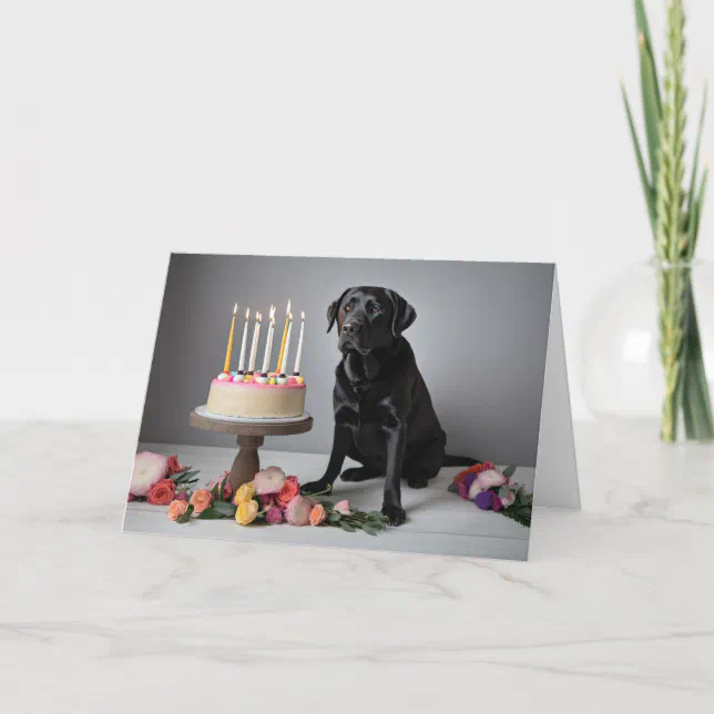 Black Lab Birthday Card | Zazzle