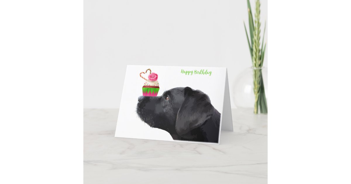 Black Lab Birthday Card - Dog Birthday | Zazzle.com