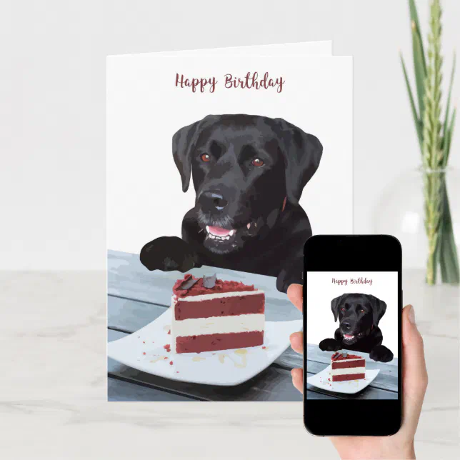 Black Lab Birthday Card - Dog Birthday Card | Zazzle