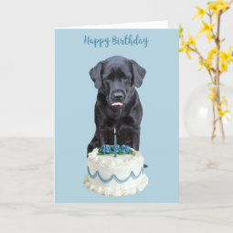 Black Lab Birthday Card - Dog Birthday Card | Zazzle