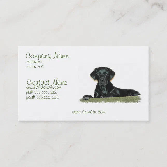 Black Lab Business Card | Zazzle