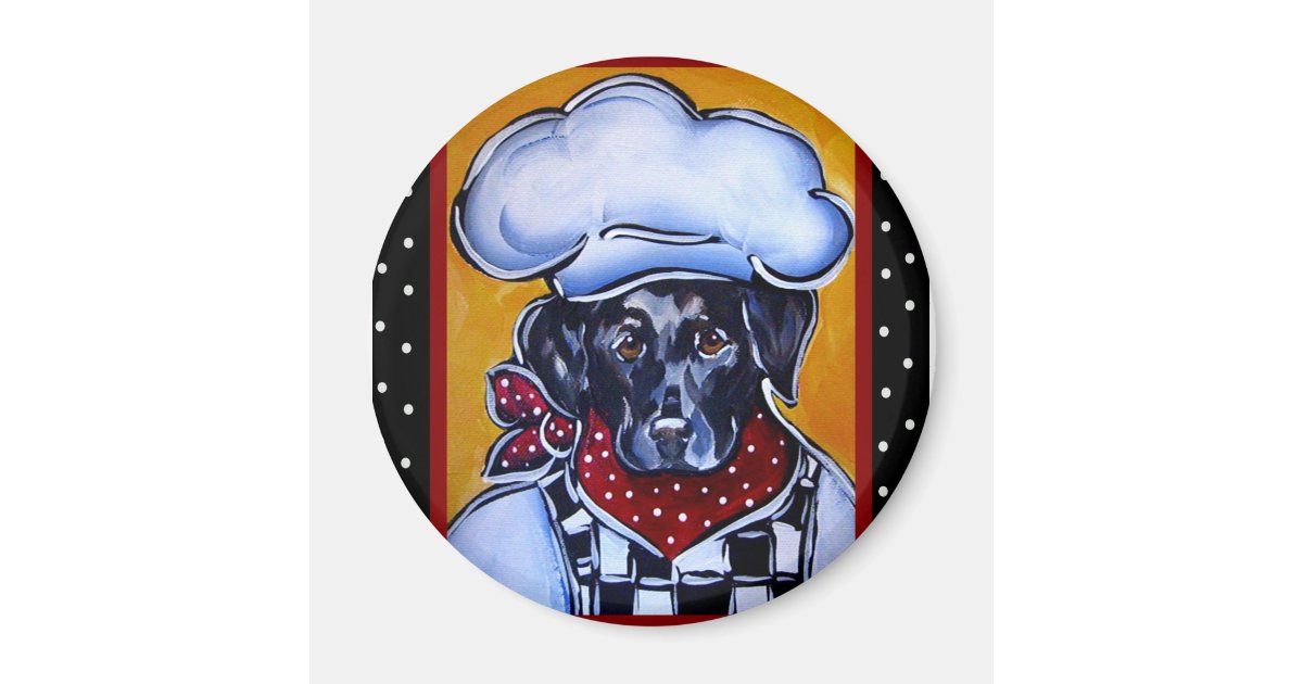 Black Lab Chef Magnet | Zazzle